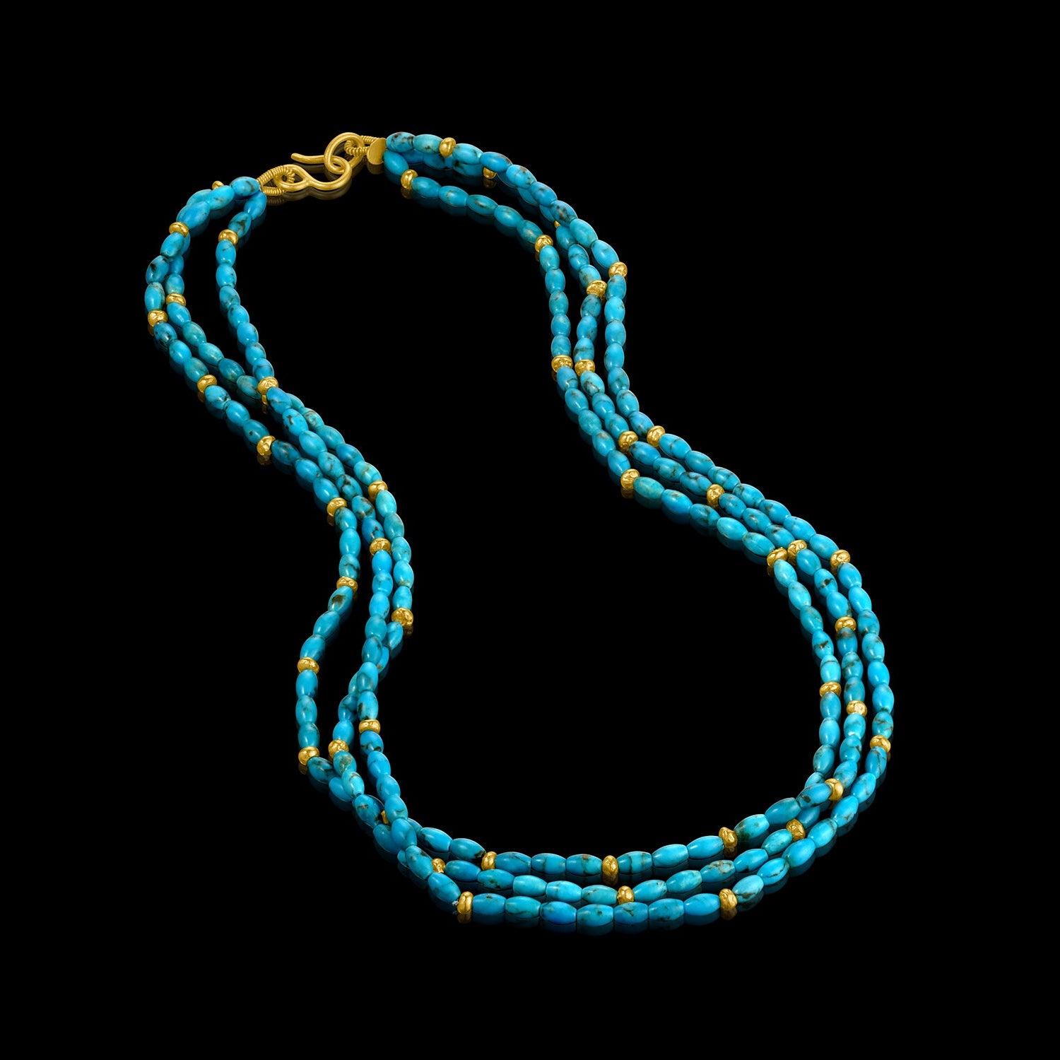 Three Strand Turquoise Necklace – Loren Nicole