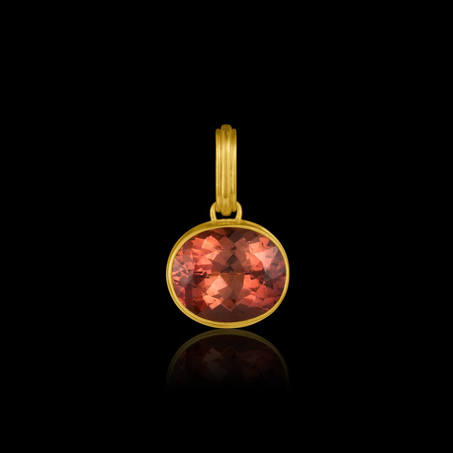 Whiskey Tourmaline Button Back Pendant – Loren Nicole